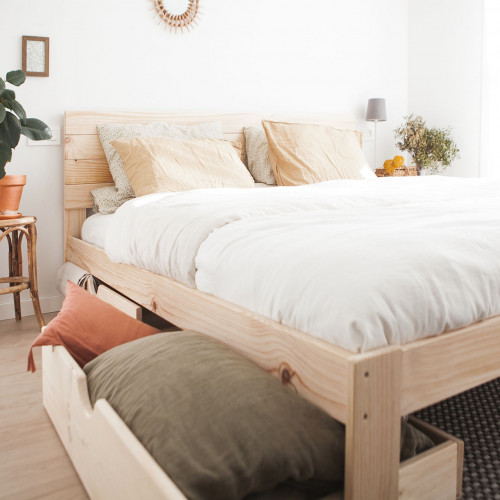 TESTA CAMA 140 COM GAVETAS DE ARRUMAÇÃO