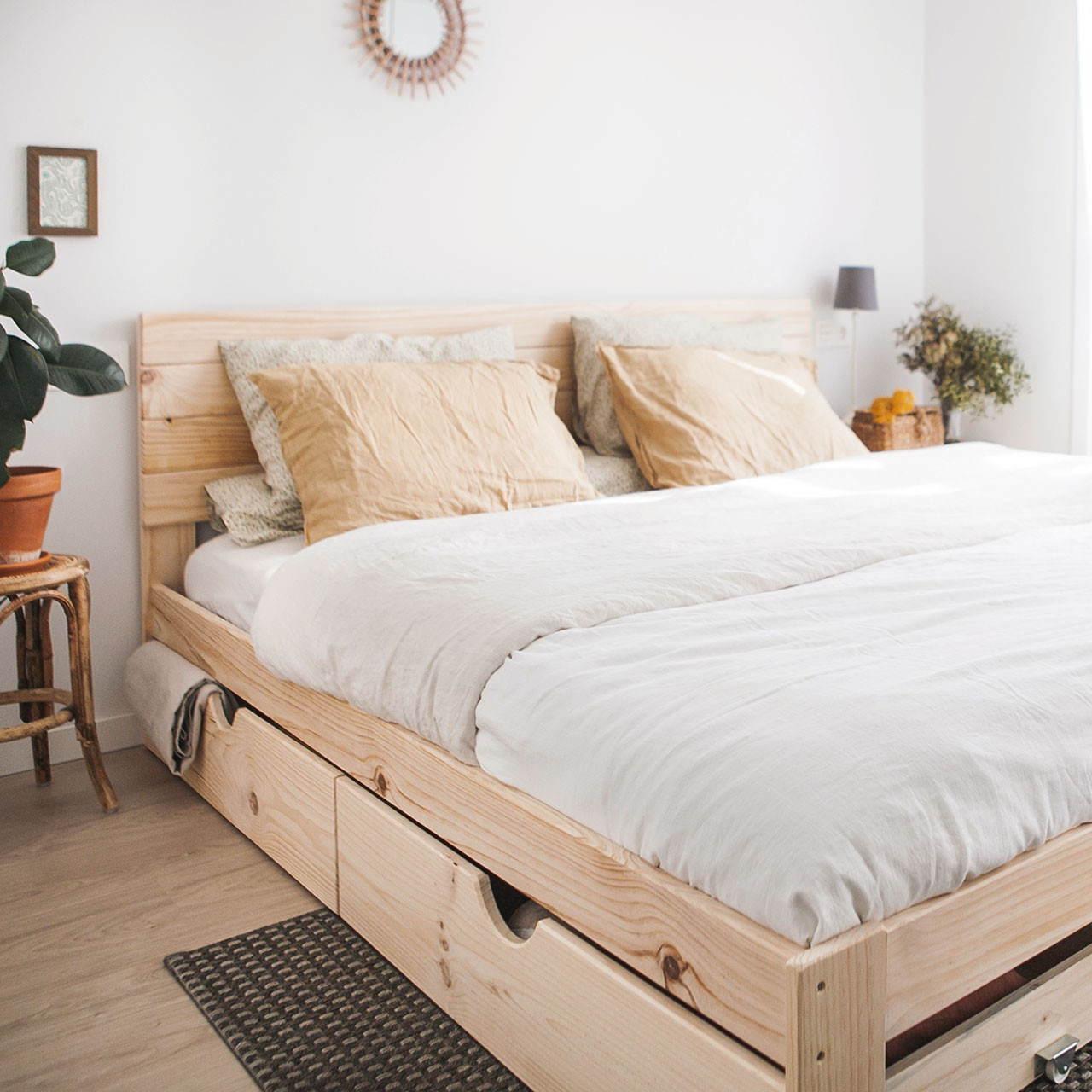 TESTA CAMA 150 COM GAVETAS DE ARRUMAÇÃO